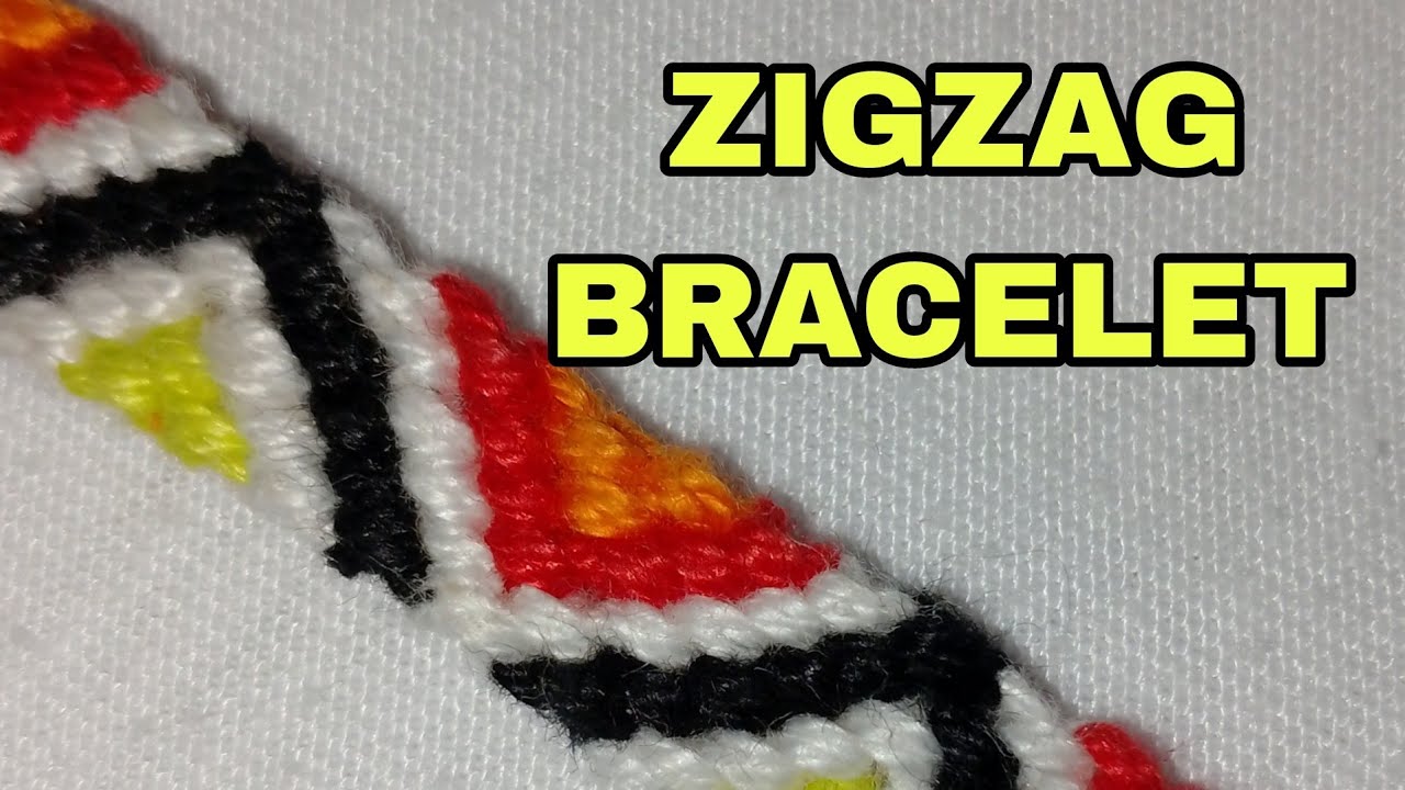 ZIGZAG FRIENDSHIP BRACELET TUTORIAL FOR BEGINNERS DIY - YouTube