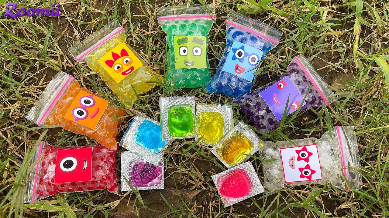 Numberblocks | Looking Orbeez Coloring Bag !! Satisfying Slime Video ...