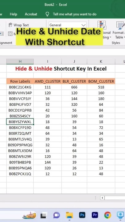 Hide & Unhide Shortcut Key In Excel #advancexcel #excel #exceltricks #msexcel #video #viral # ...