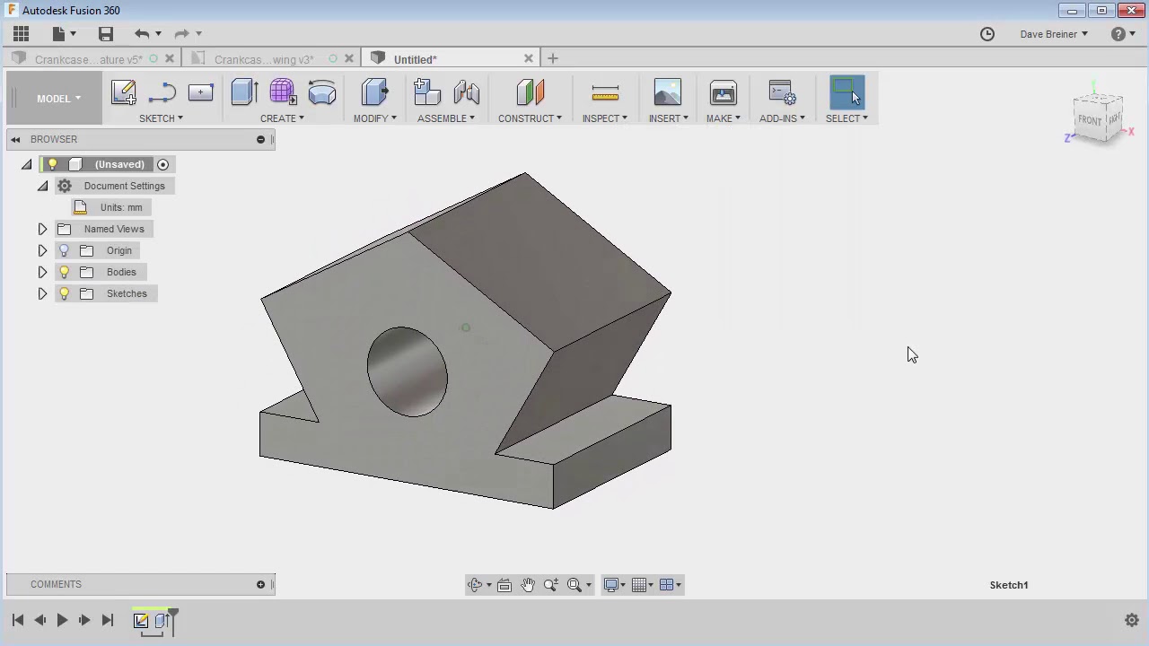 Video Tip: Fusion 360 - Let's Model Something, Miniature Crankcase ...