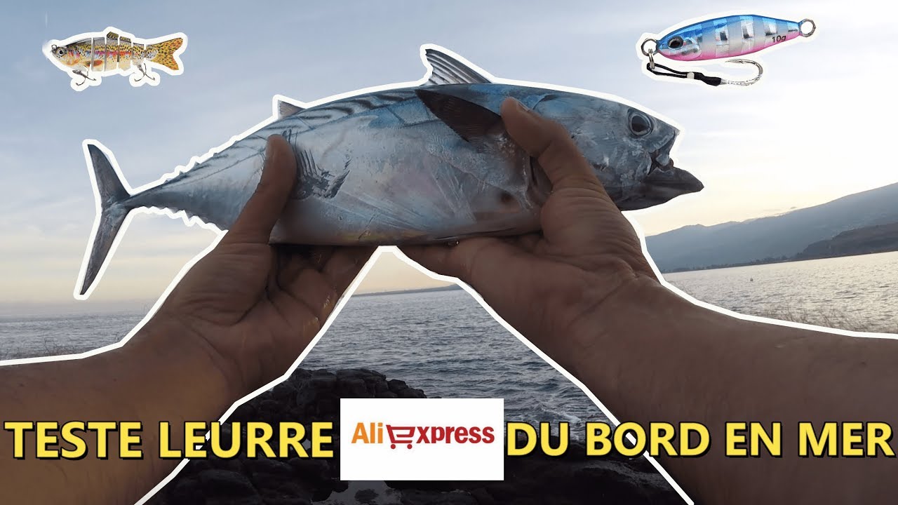 TESTE LEURRE ALIEXPRESS DU BORD EN MER / ILE DE LA REUNION - YouTube