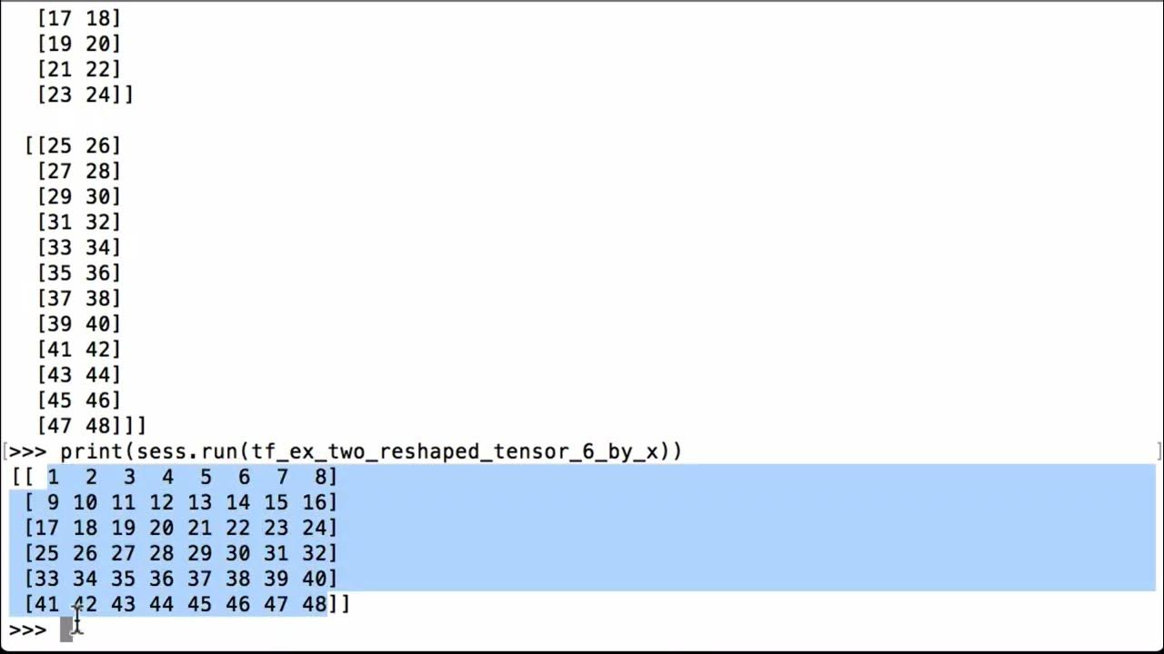 Use TensorFlow reshape To Infer Reshaped Tensor's New Dimensions - TensorFlow Tutorial - YouTube
