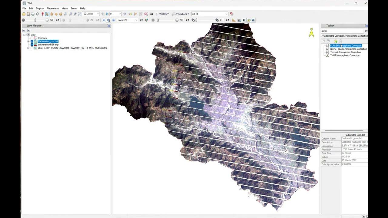 LANDSAT 7 IMAGE PRE PROCESSING // ENVI // REMOTE SENSING TUTORIAL - YouTube