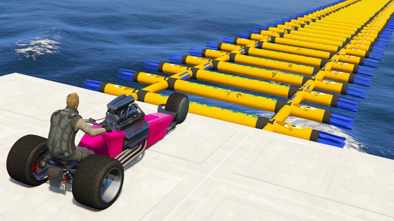 GTA 5 ONLINE - DRIVING OVER +999999 INFLATABLE AIR DANCERS - YouTube