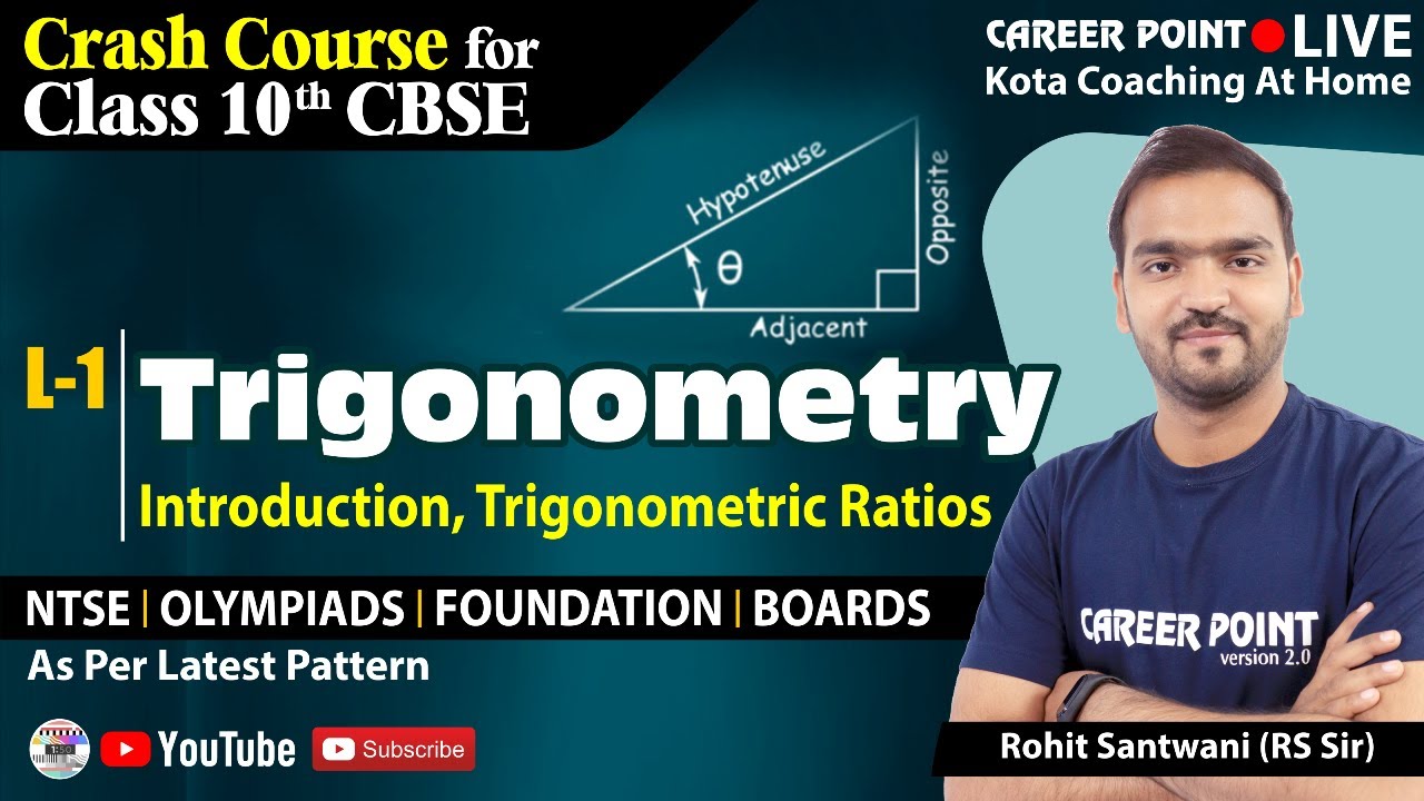 Trigonometry Lecture- 1 | Maths | CBSE Class 10 Board | Crash Course ...