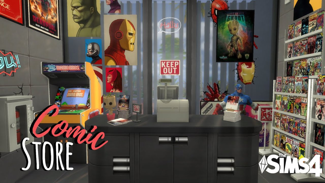 COMIC BOOK STORE | MAGNOLIA SHOPPING MALL | THE SIMS 4 SPEED BUILD ...