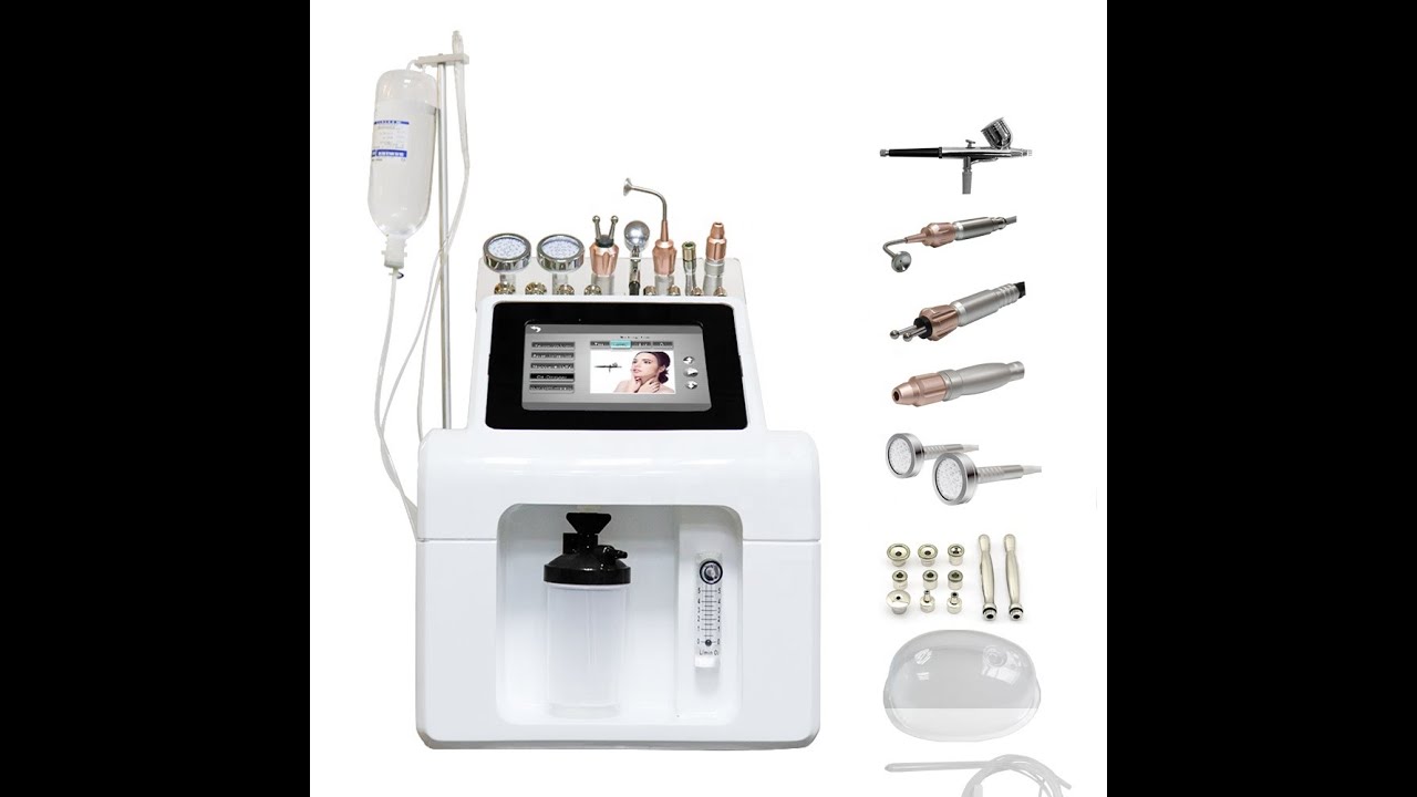 A0643 9 in 1 oxygen microdermabrasion diamond Oxygen facial jet silk ...