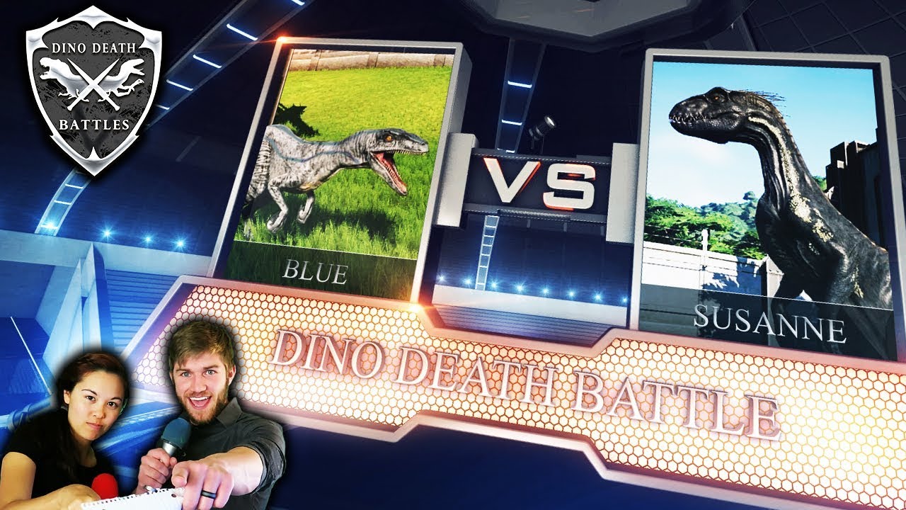BLUE vs INDORAPTOR Dinosaur Death Battles (Jurassic World Evolution Dub ...