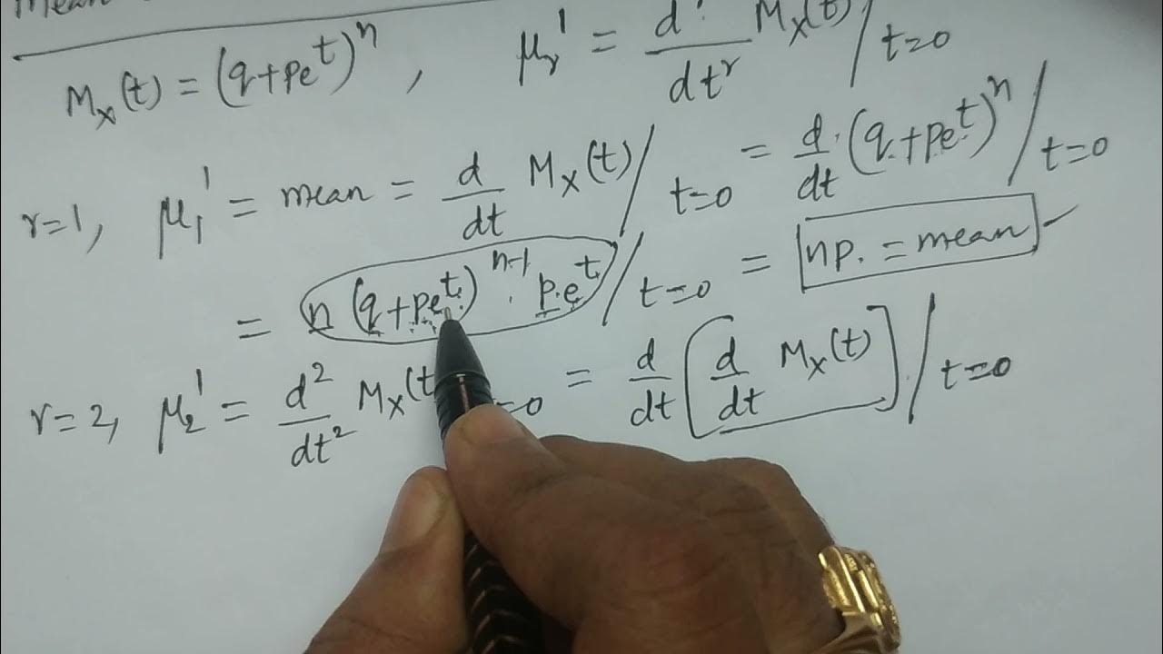 Mean and Variance of Binomial distribution through mgf - BSc Statistics - YouTube
