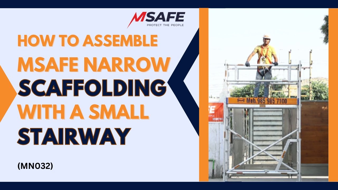 How to assemble MSafe Narrow Scaffolding with a small stairway | MN032 ...