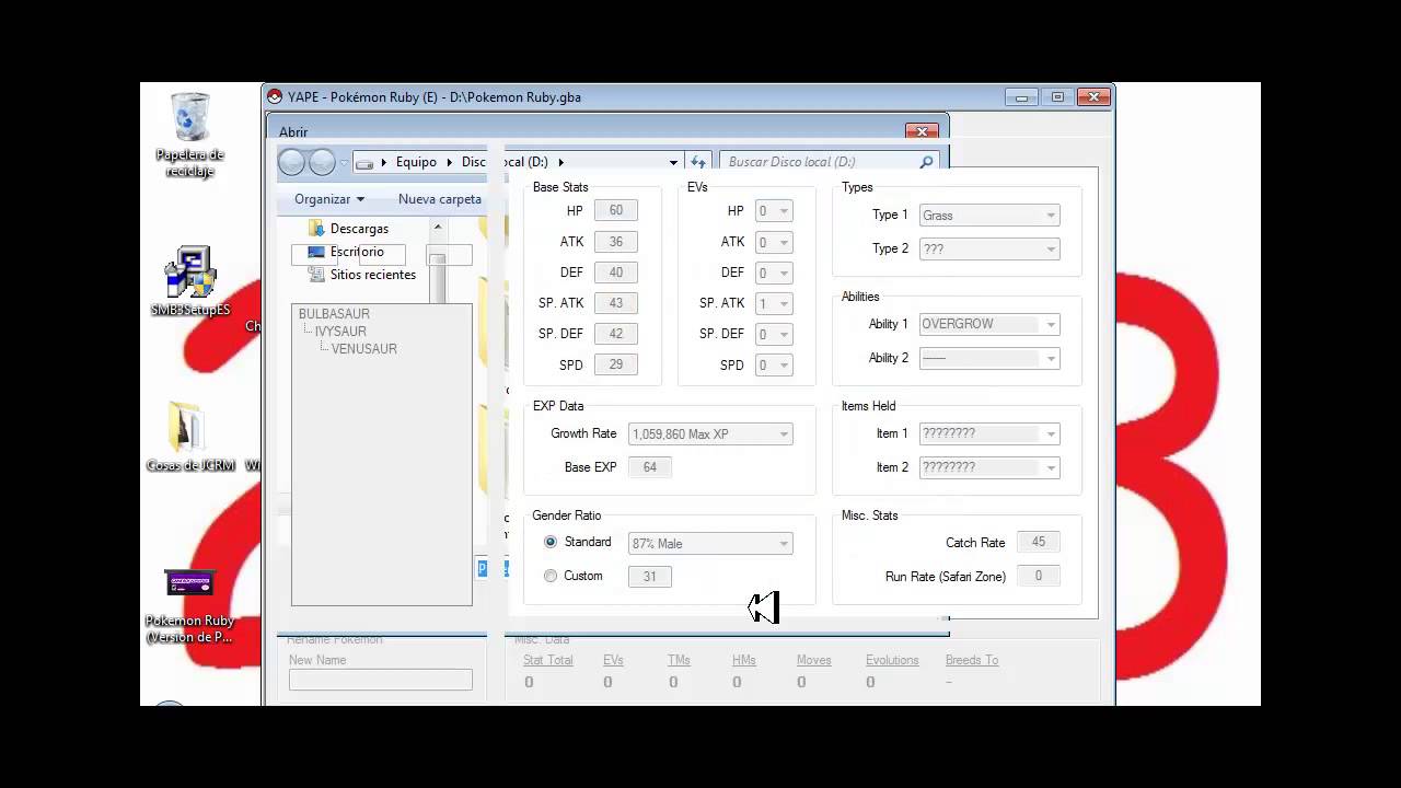 02 - Como editar el pokemon Ruby - Editor de pokemons, YAPE - YouTube