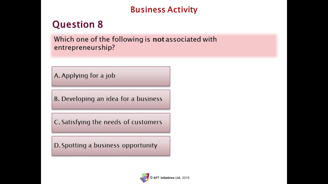 APTs 1st of 16 sets of 15 Multiple Choice Questions for OCR GCSE ...