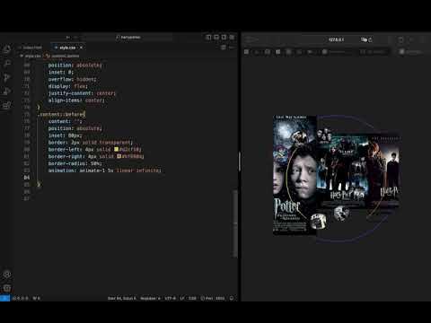 Animated Circular Harry Potter UI Design using CSS & Vanilla Javascript | Radial Series Section ...