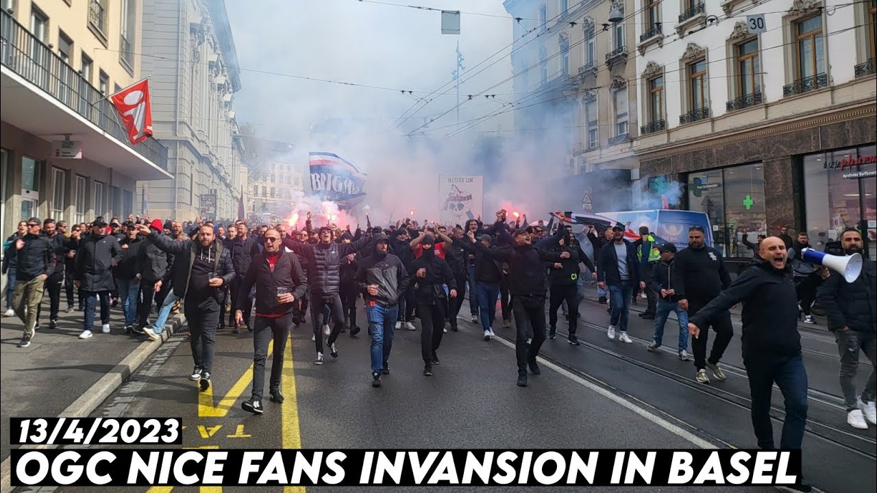 OGC NICE FANS INVANSION IN BASEL || Basel vs OGC Nice 13/4/2023 - YouTube