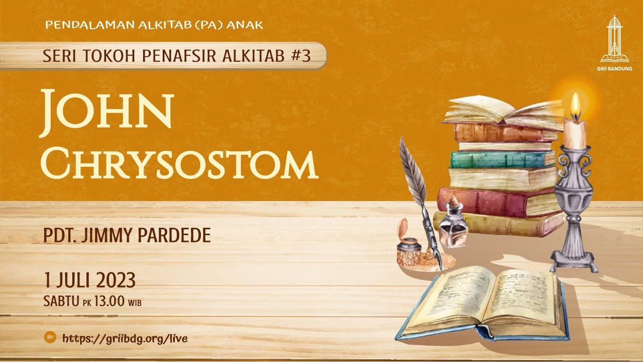 PA Anak - 1 Juli 2023 - John Chrysostom - Pdt. Jimmy Pardede - YouTube