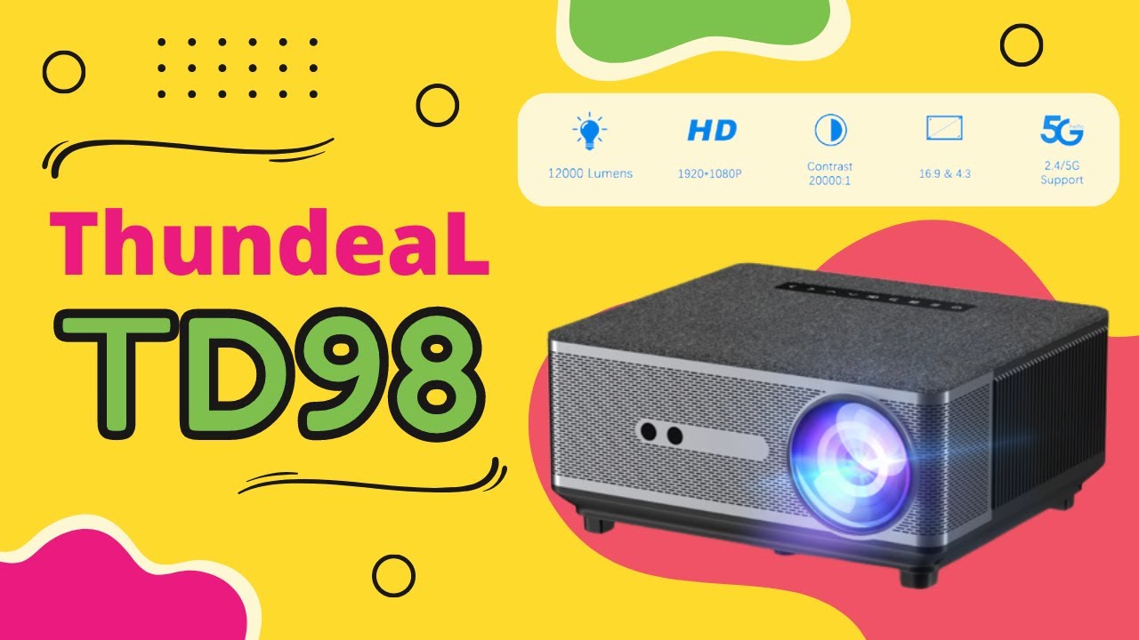 ThundeaL TD98 Projector: Full HD 1080P, 12,000 LED Lumens, DLP ...