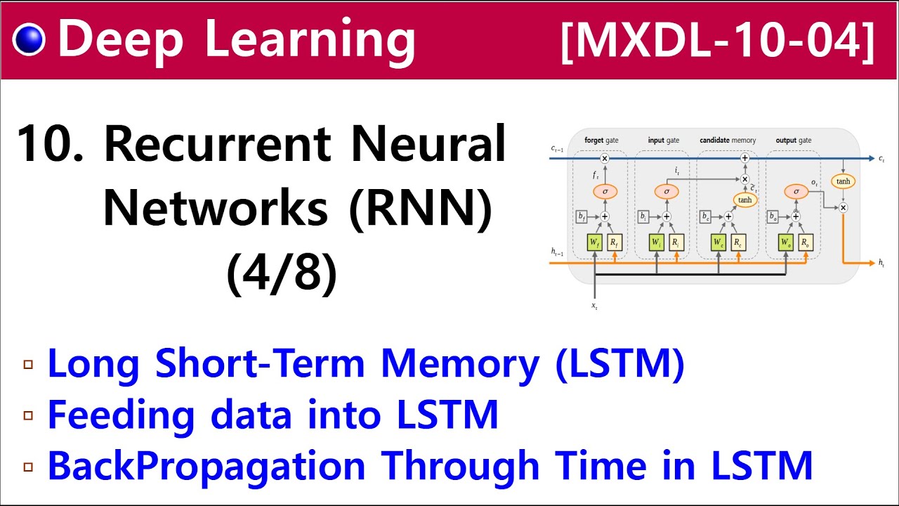[MXDL-10-04] Recurrent Neural Networks (RNN) [4/8] - Long Short-Term ...