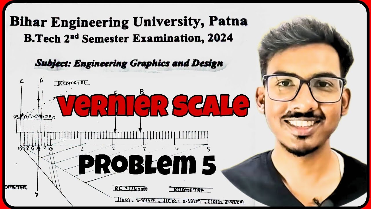 Problem 5 vernier scale in engineering drawing | beu exam 1st semester ...