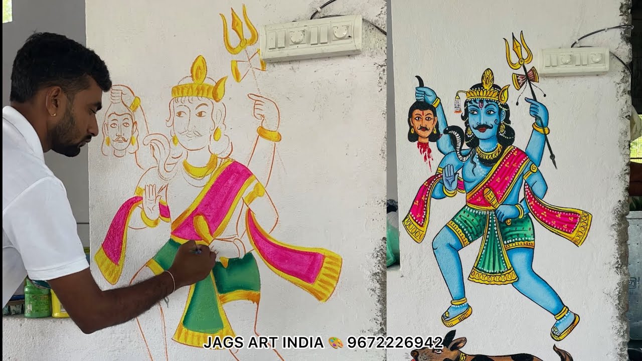 Bheru ji bavji mandir painting in navratri 2025 @jagsartindia - YouTube