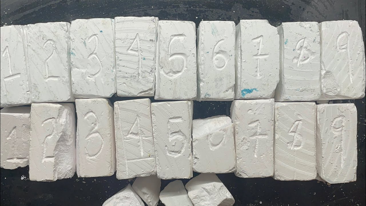 OxideFabricDollAsmr patterned chalk experiment results - YouTube