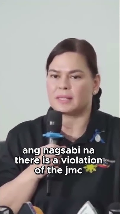 Reaksyon ni VP Sara Duterte sa Isyu ng JMC Violation - YouTube