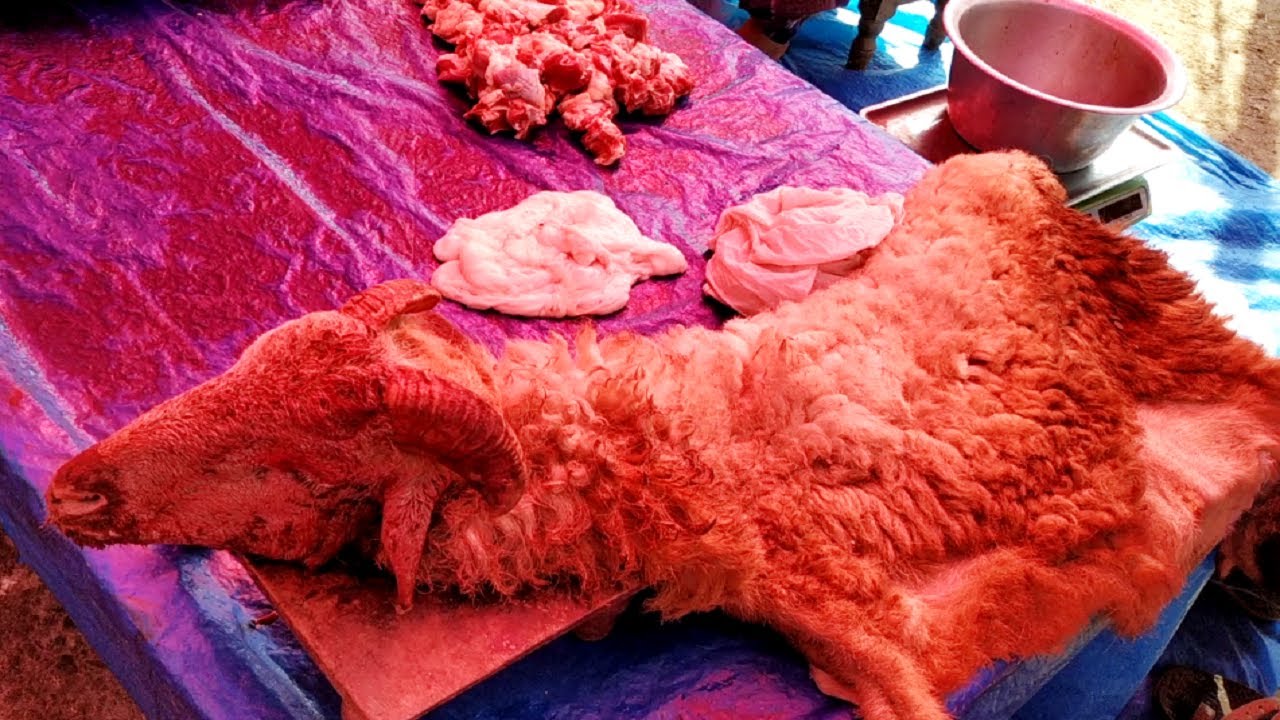 Sheep Meat Cutting Skill At Sheep Meat Market | Amazing Lamb Meat Slice ...