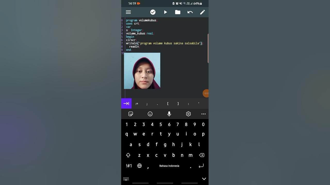 MENGHITUNG VOLUME KUBUS || FREE PASCAL || PTI #7 STAK CILEGON - YouTube