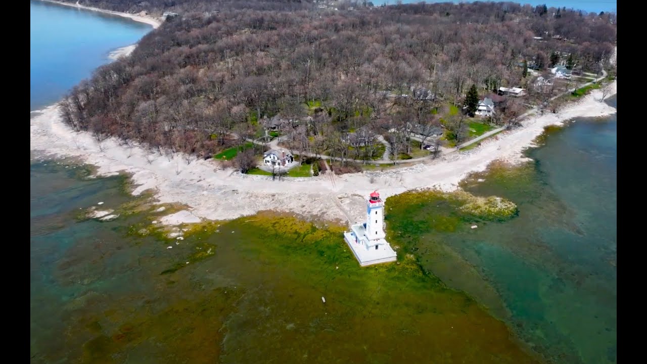 Drone Footage of the Lake Erie Shore line - YouTube