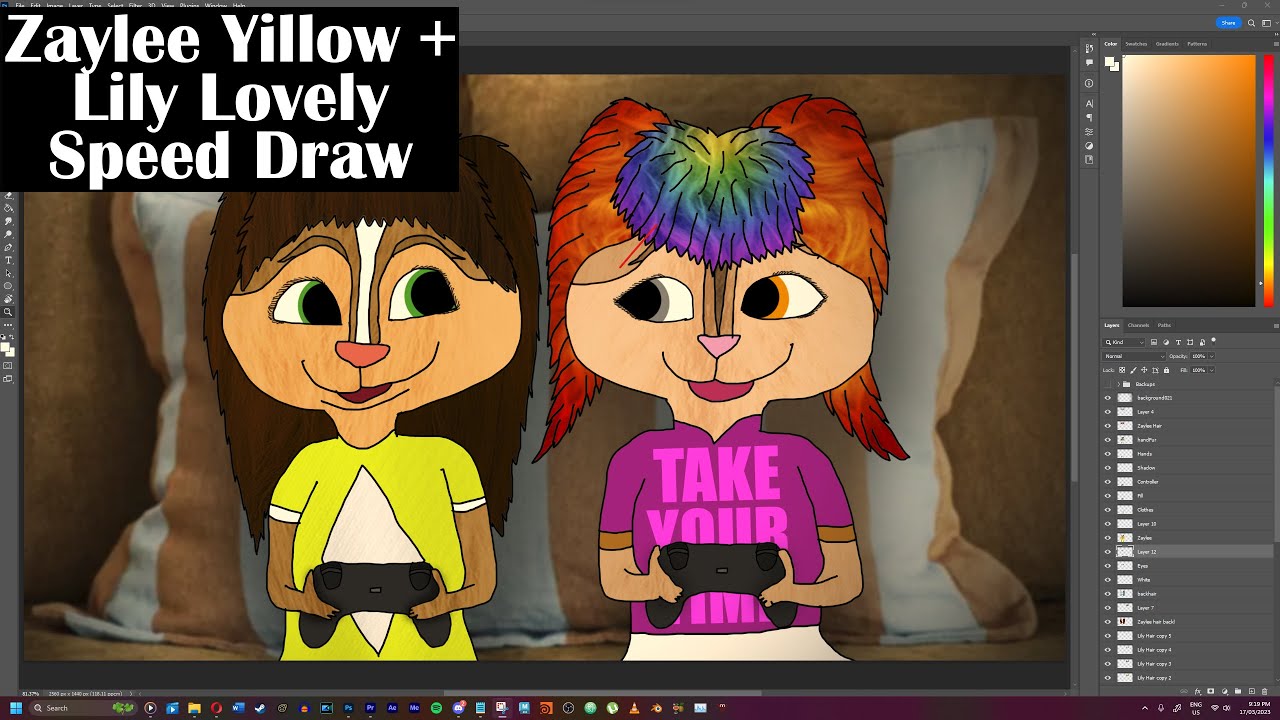 Zaylee Yillow and Lily Lovely (Speed Draw) - YouTube