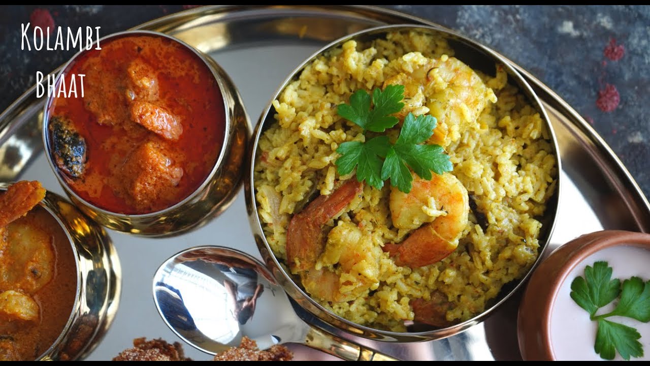 Kolambi Bhaat Recipe - कोळंबी भात - Kolambi Rice - Maharashtrian Recipe ...