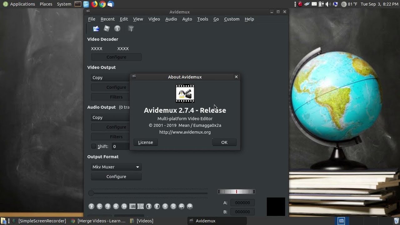 Merge Videos with Avidemux - YouTube