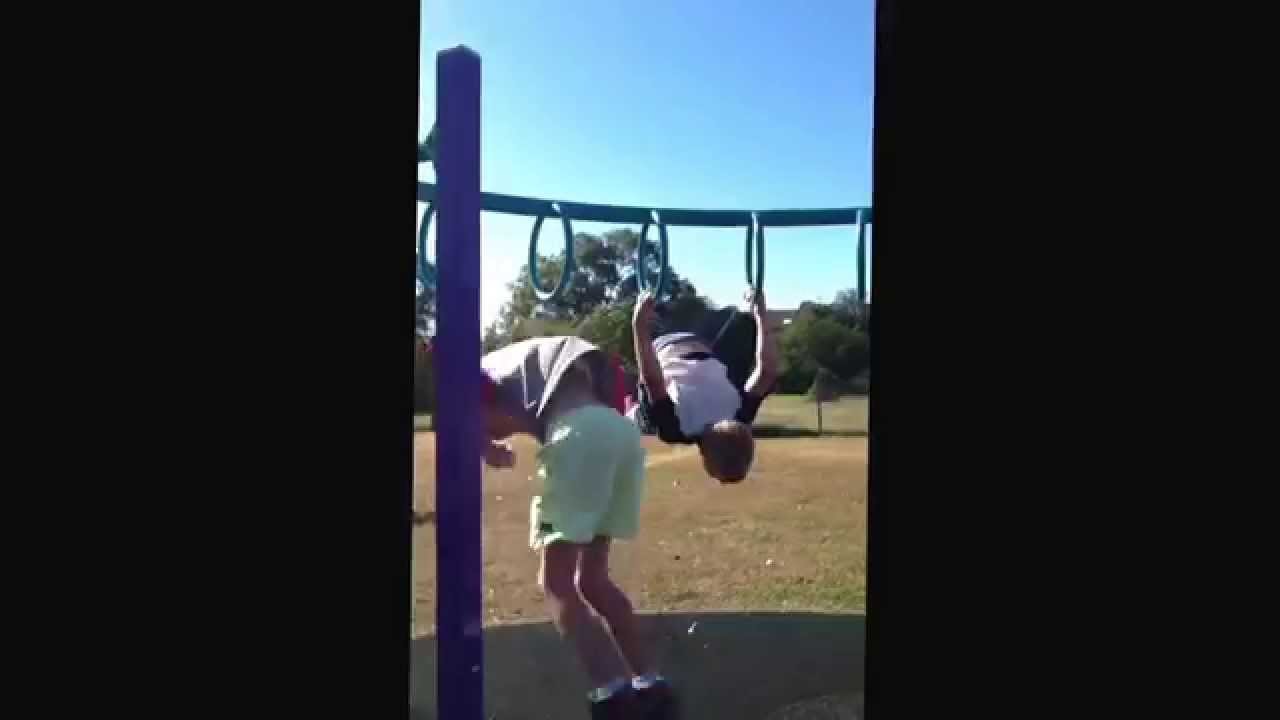 Back flips on monkey bars - YouTube