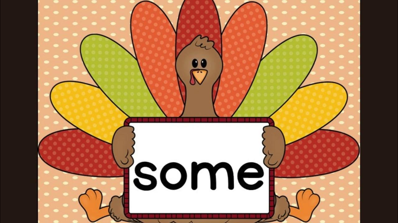 Master Dolch First Grade Sight Words Set 1 Thanksgiving Turkey ...