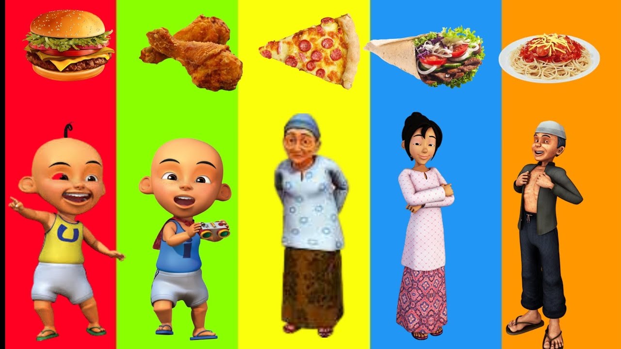 Upin Ipin Makan Bersama Kak Ros, Opa dan Atok Alang | Tebak Gambar Upin ...