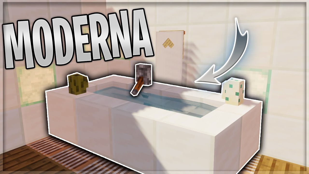 COME COSTRUIRE una VASCA da BAGNO MODERNA su MINECRAFT ITA - YouTube