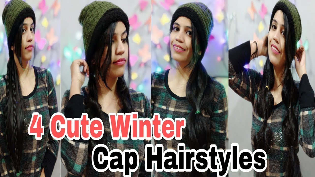 4 cute winter cap hairstyles | winter hair styles | #Hairstyles # ...