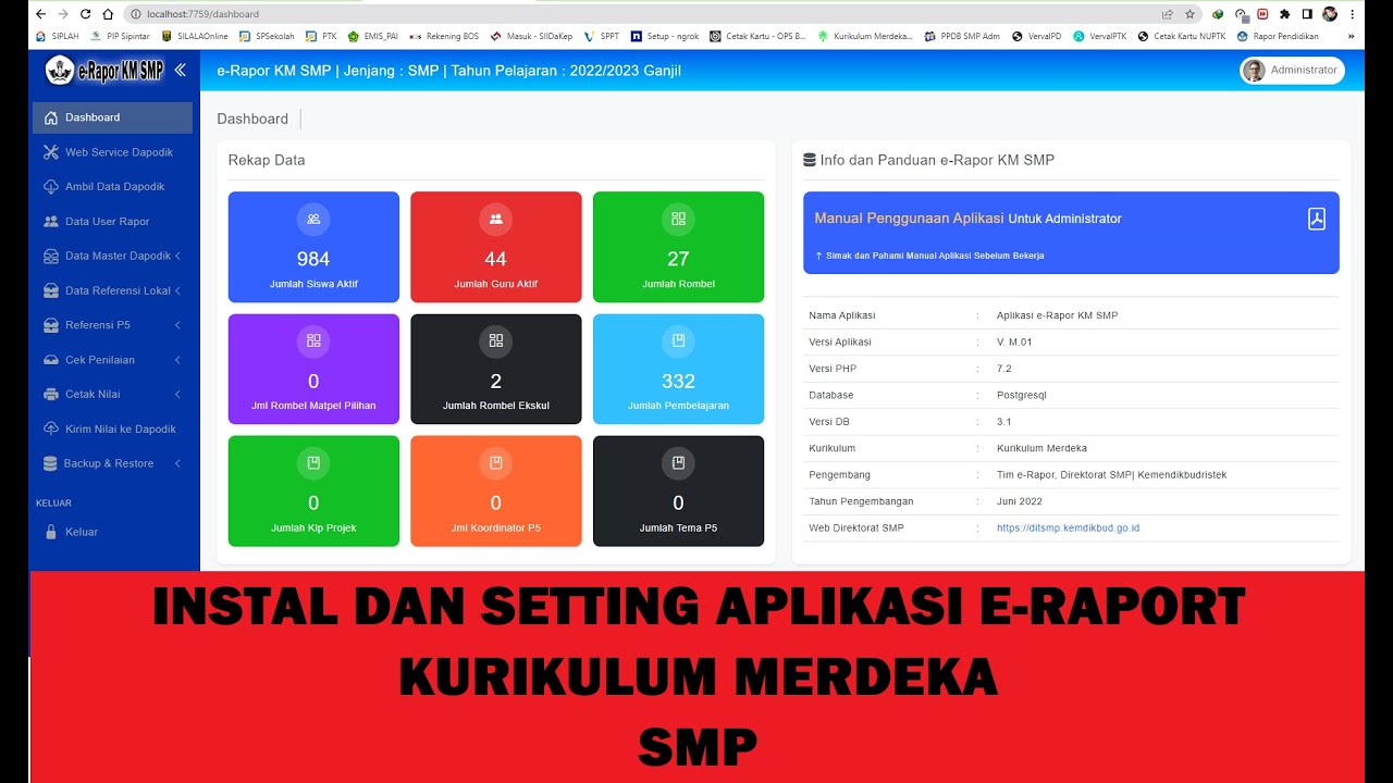 INSTAL APLIKASI E RAPORT KURIKULUM MERDEKA SMP TERBARU - YouTube