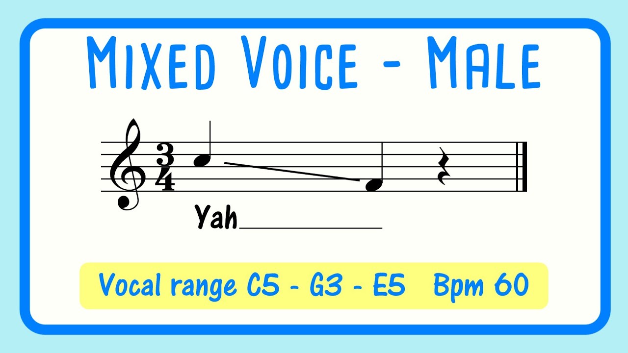 Male Mixed Voice Exercise - Descending 5ths on Yah - YouTube