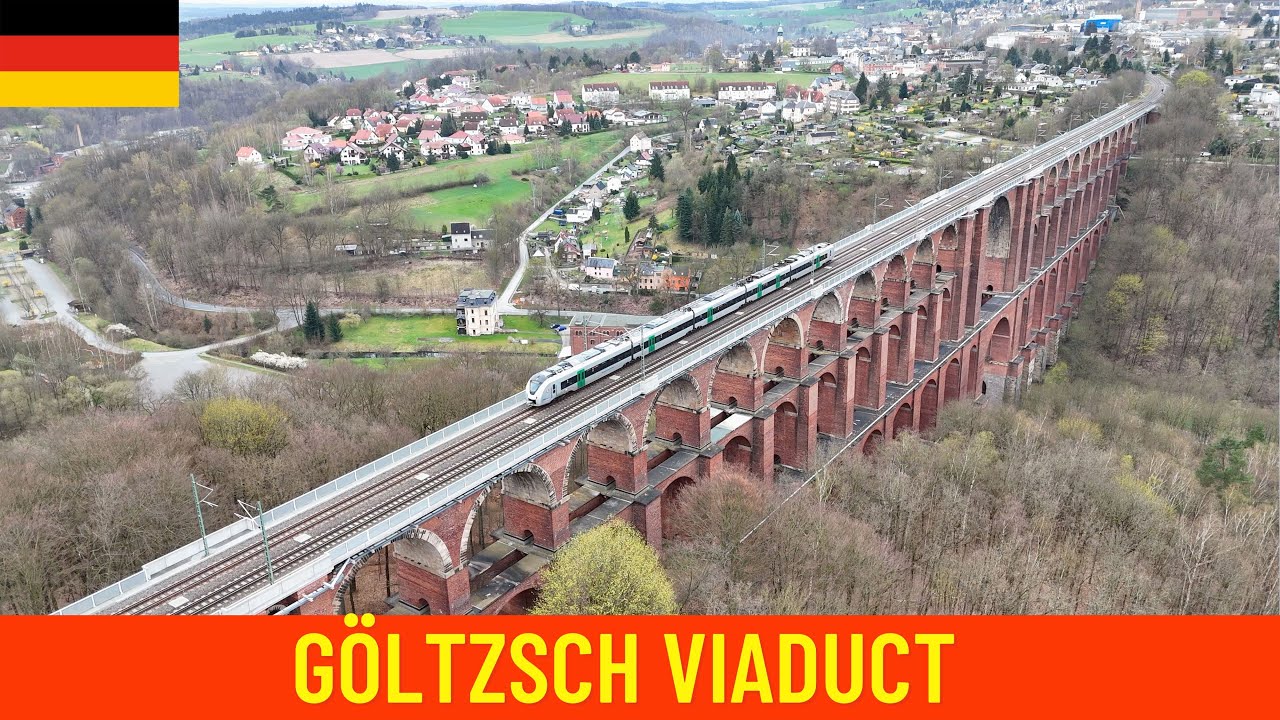 Göltzsch Viaduct – Netzschkau, Germany - Trainspotting and aerial view ...