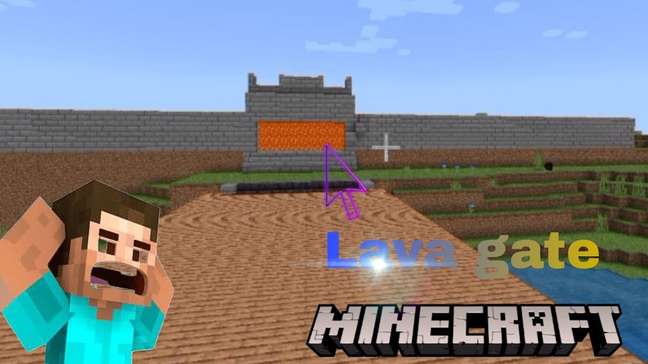 Minecraft lava gate in minecraft #minecraftpe - YouTube