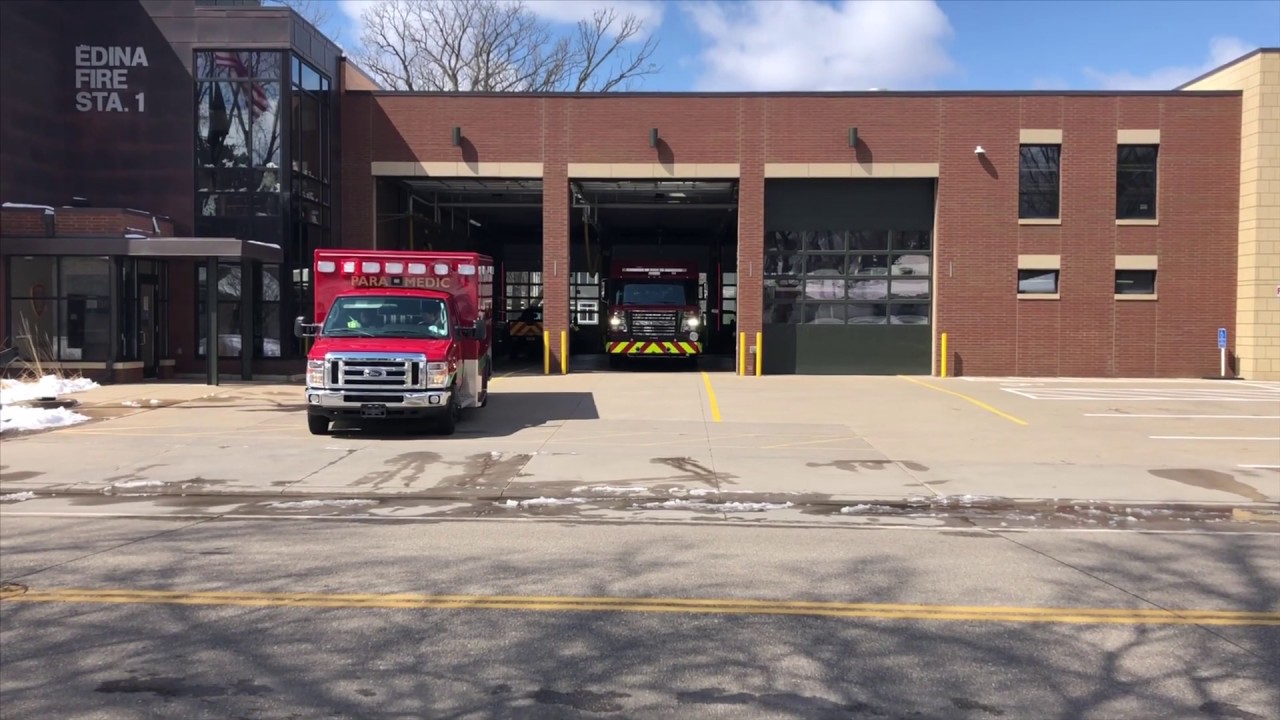 Edina Fire - Engine 81, Tower 90, & Medic 1 Responding - YouTube