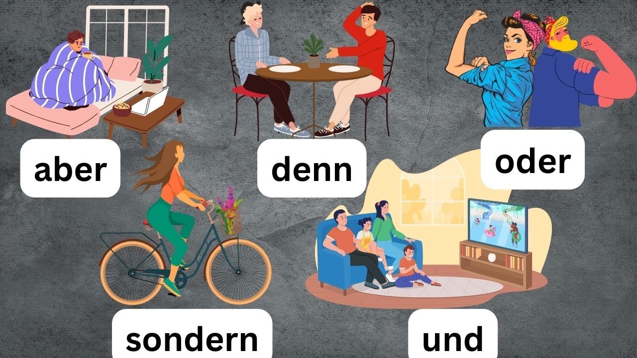 Deutsch lernen | Konjunktionen Teil 1| oder, sondern, und, denn, aber ...
