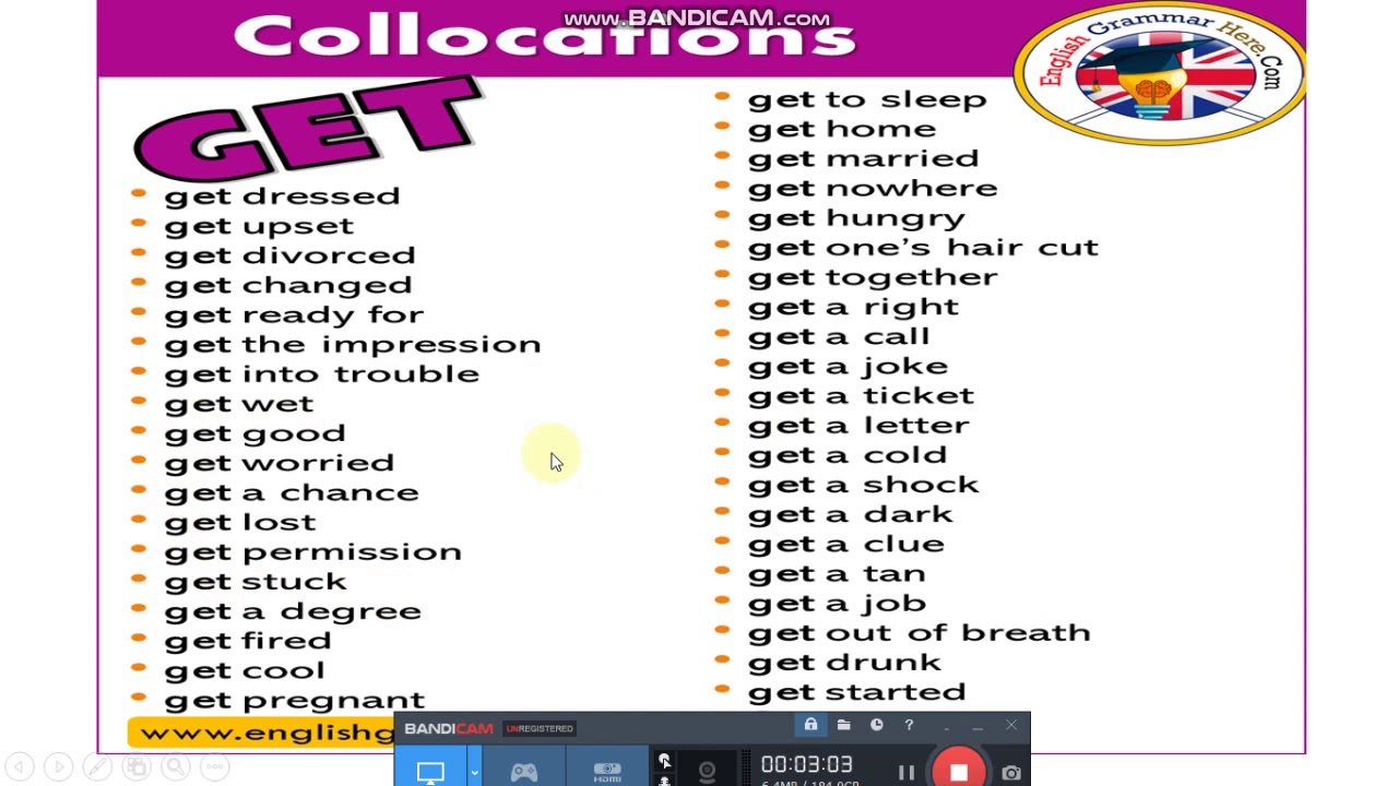 Verb Phrases Have, Get, Go - YouTube
