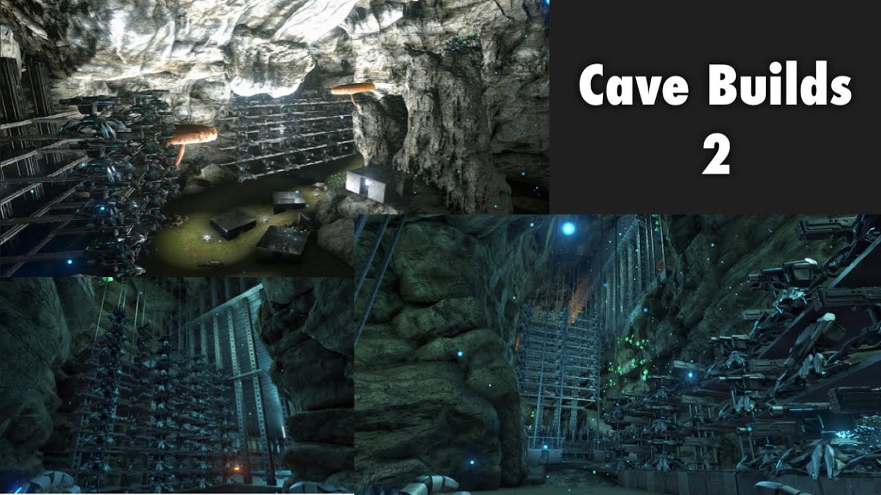 Cave Builds 2 [Ark Survival Evolved] Double Bear, Crouch Bear, Lava ...