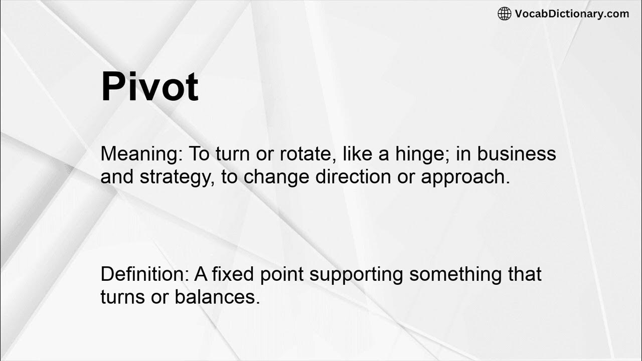 Pivot Meaning - YouTube