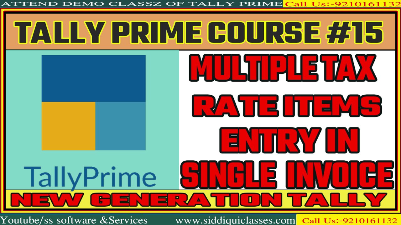 15 Multiple Tax Rate In Single Invoice GST Tally Prime Hindi Multi 15 Multiple Tax Rate In Single Invoice GST Tally Prime Hindi Multi