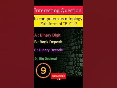 In computers terminology Full form of Bit is? #computer #technology # ...