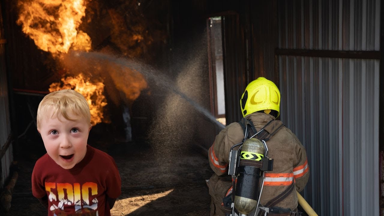 Lucas Found Firemen Putting Out A Fire! - YouTube