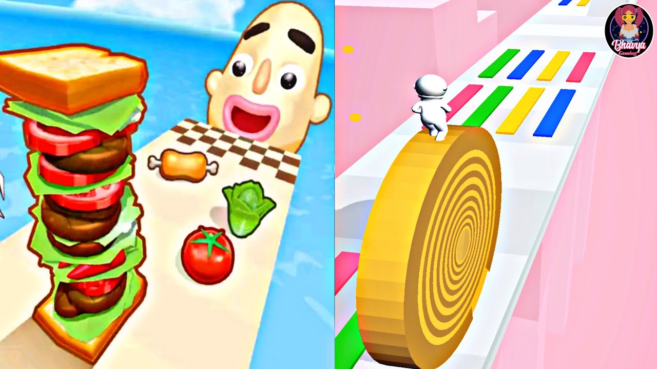 Sandwich runner vs Layers Roll ! Top Free Gameplay iOS,Android Max ...