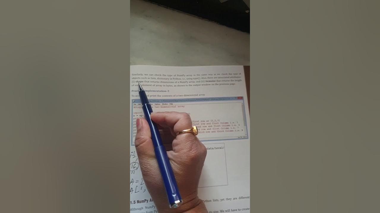 Numpy arrays class xii IP - YouTube